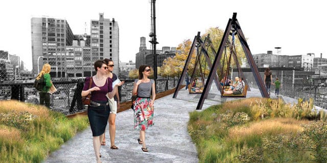 Renderings of the Reading Viaduct, a "High Line" Park for Philadelphia ...