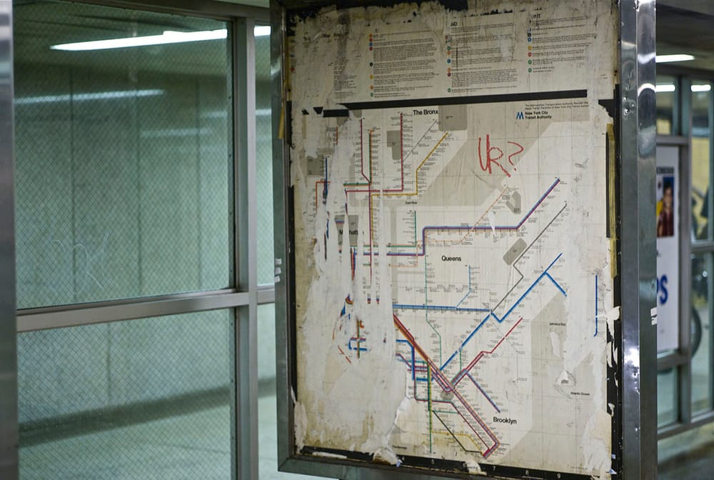 Vintage 1970's Vignelli Subway Map Unearthed At Subway Station in ...