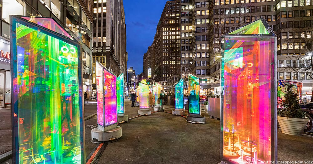 Check out "Prismatica," Giant Illuminated Prisms in the Garment ...