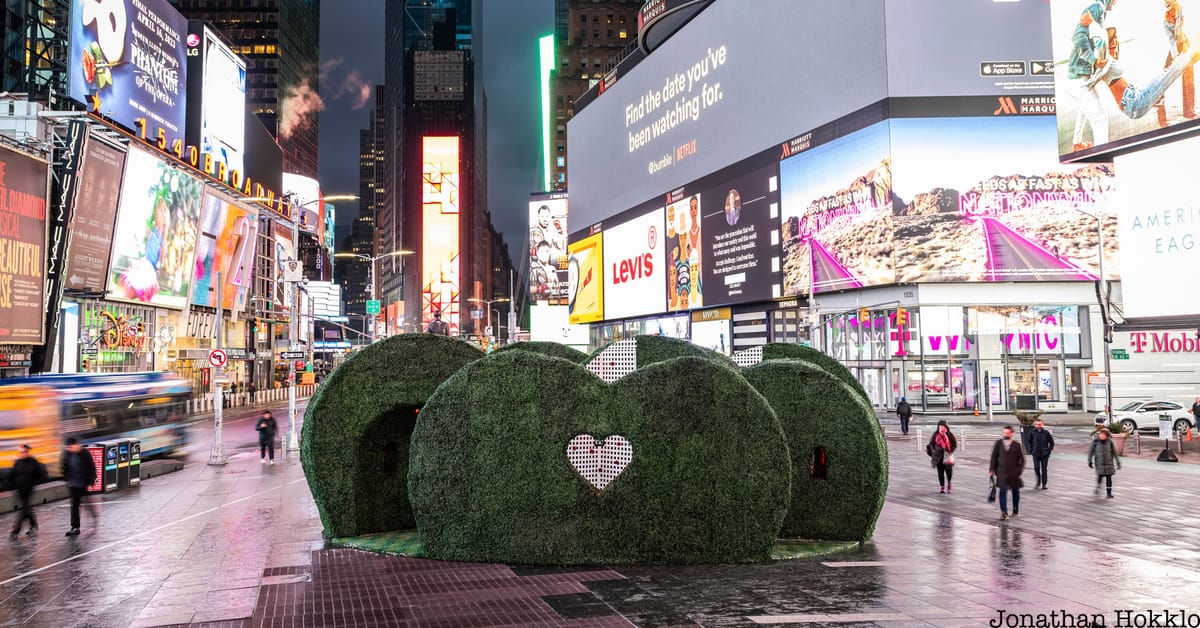 A Valentine's Day Rose Bush is Blooming in Times Square - Untapped New York