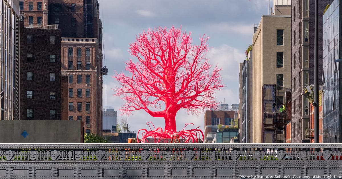 A Blazing Red Tree Sculpture Has Sprouted on the High Line - Untapped ...
