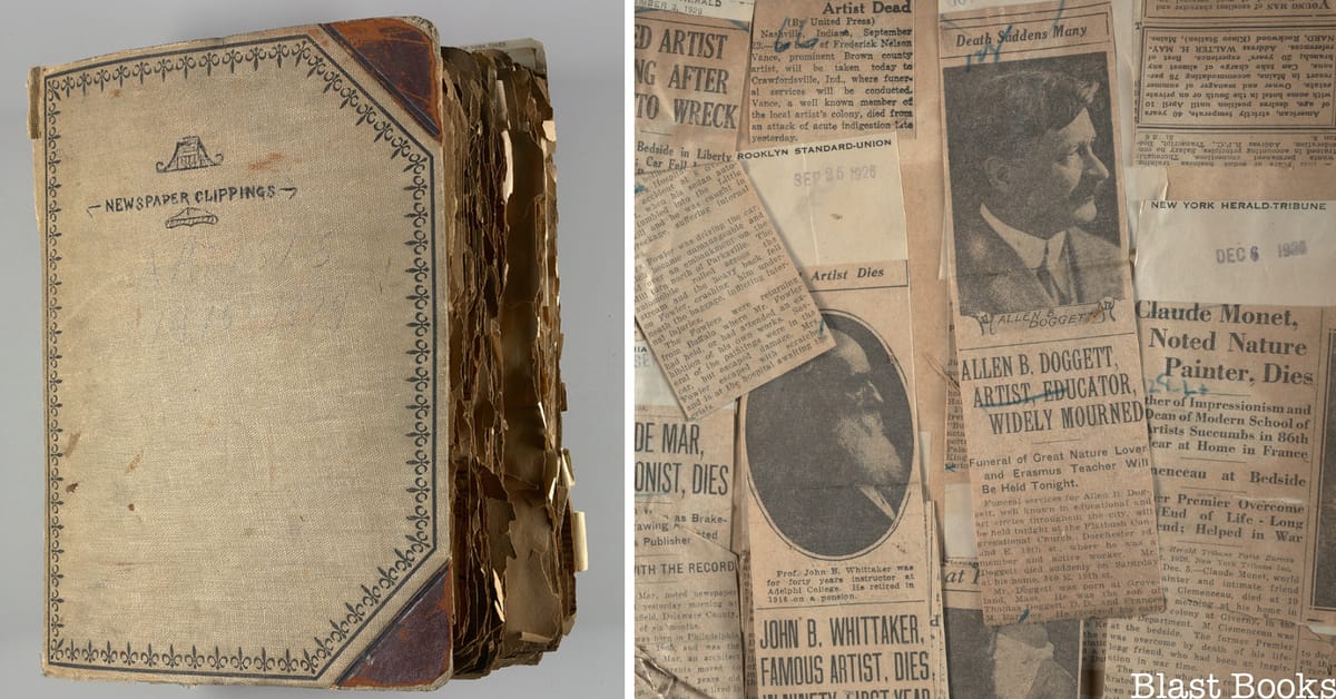 Mysterious Scrapbooks Full of Artist Obituaries Found in The Met ...