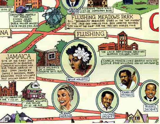 Fun Maps: The Queens Jazz Trail by Ephemera Press - Untapped New York