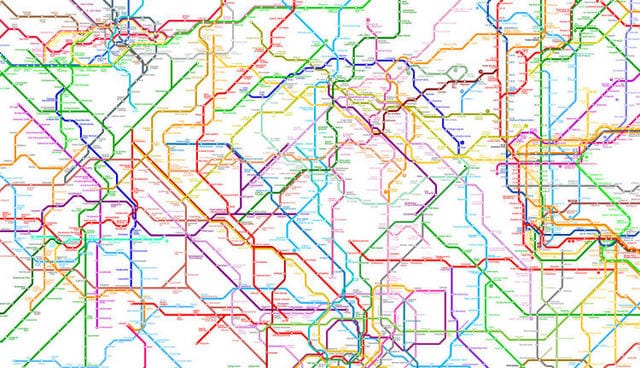 Fun Maps: World Wide Metro Map Unites All 214 Subway Systems Around the ...