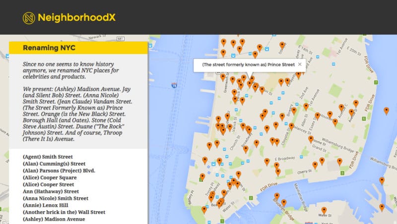 Fun Maps: Renaming Well-Known NYC Locations For Celebrities - Untapped ...