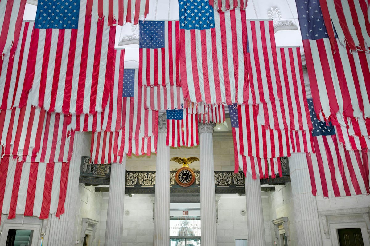 NYC's Federal Hall Exhibition Displays 50 US Flags In A Powerful ...