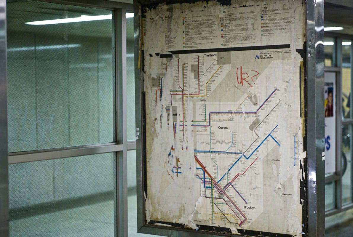 Vintage 1970's Vignelli Subway Map Unearthed At Subway Station in ...