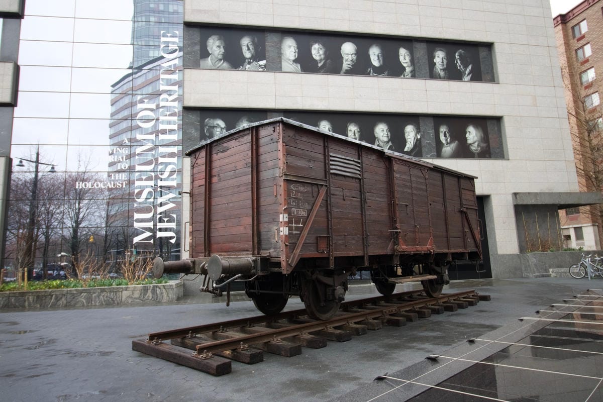 There is a Holocaust-Era Train Car In Front of the Museum of Jewish ...