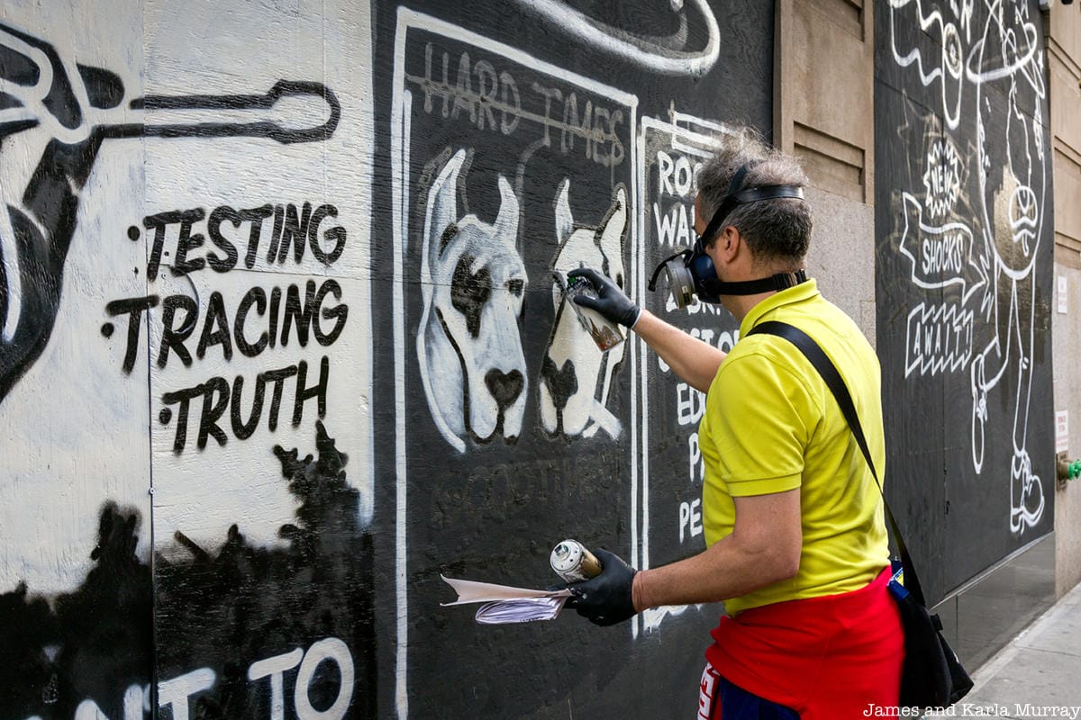 Watch Graffiti Artist Steve "ESPO" Powers Paint Up Boarded Soho Windows ...