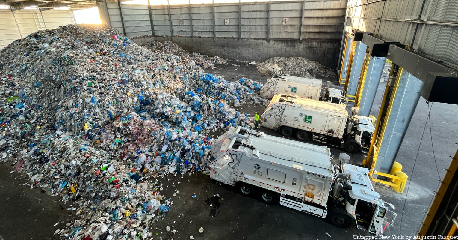 Behind the Scenes at NYC's Recycling Sorting Facility in Brooklyn ...