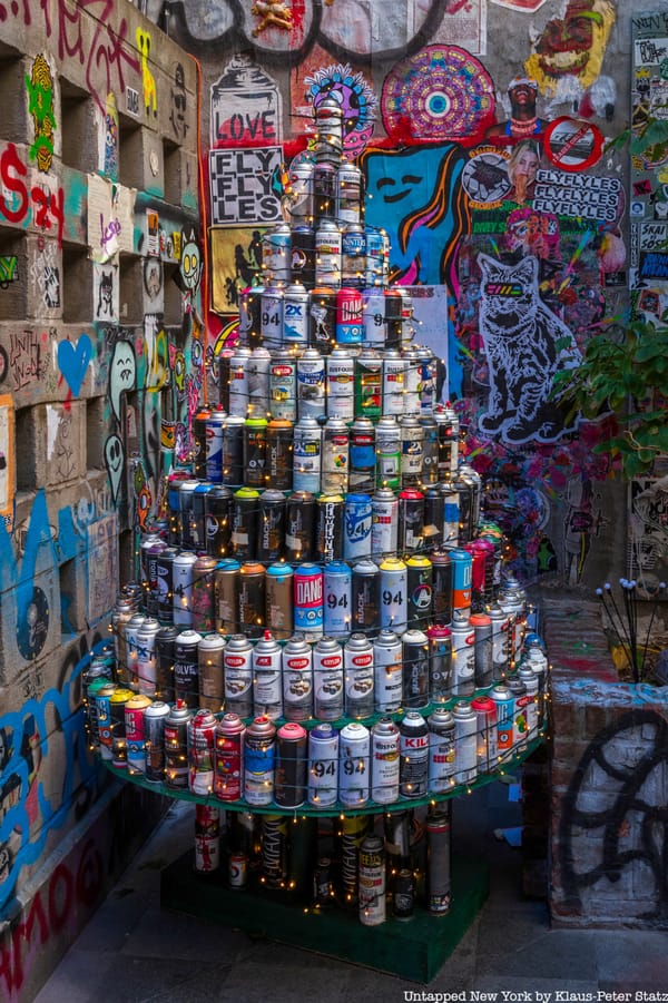 Leave Your Sticker Tag on a Graffiti Christmas Tree in NYC
