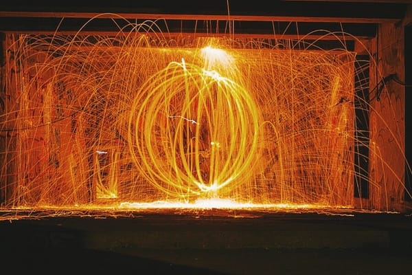 Steel Spinning Pyrotechnic Fire Art in Abandoned NYC Subway Stations ...