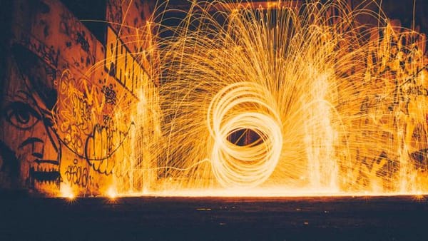 Steel Spinning Pyrotechnic Fire Art in Abandoned NYC Subway Stations ...