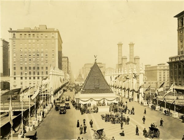 When Park Avenue Had Pyramids of 85,000 German Helmets from WWI ...