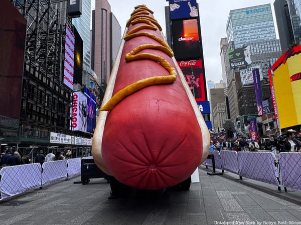 The World's Largest Hot Dog Arrives in Times Square - Untapped New York