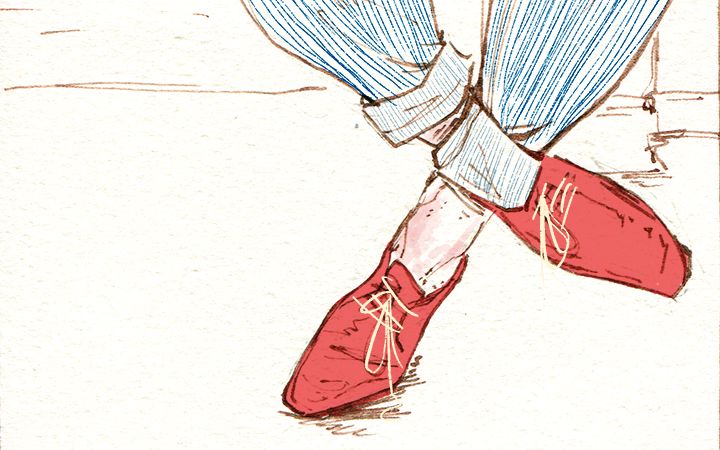 The Art of Style by Kit Mills 029: Red Shoes, Blue Stripes on the NYC ...