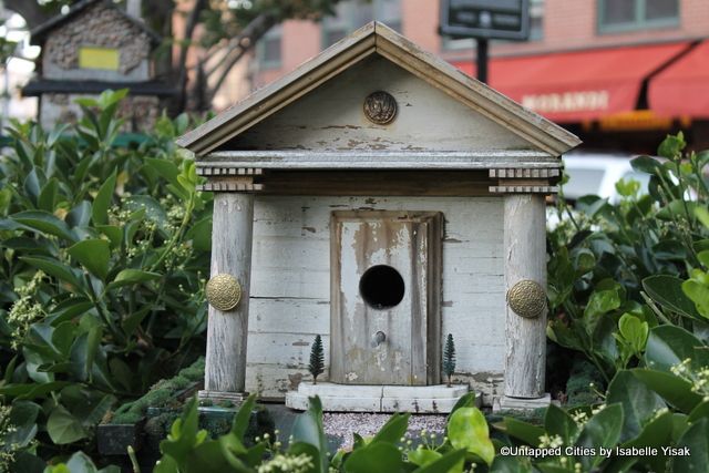 What's the Story Behind These Hand-Crafted Birdhouses in McCarthy Square?