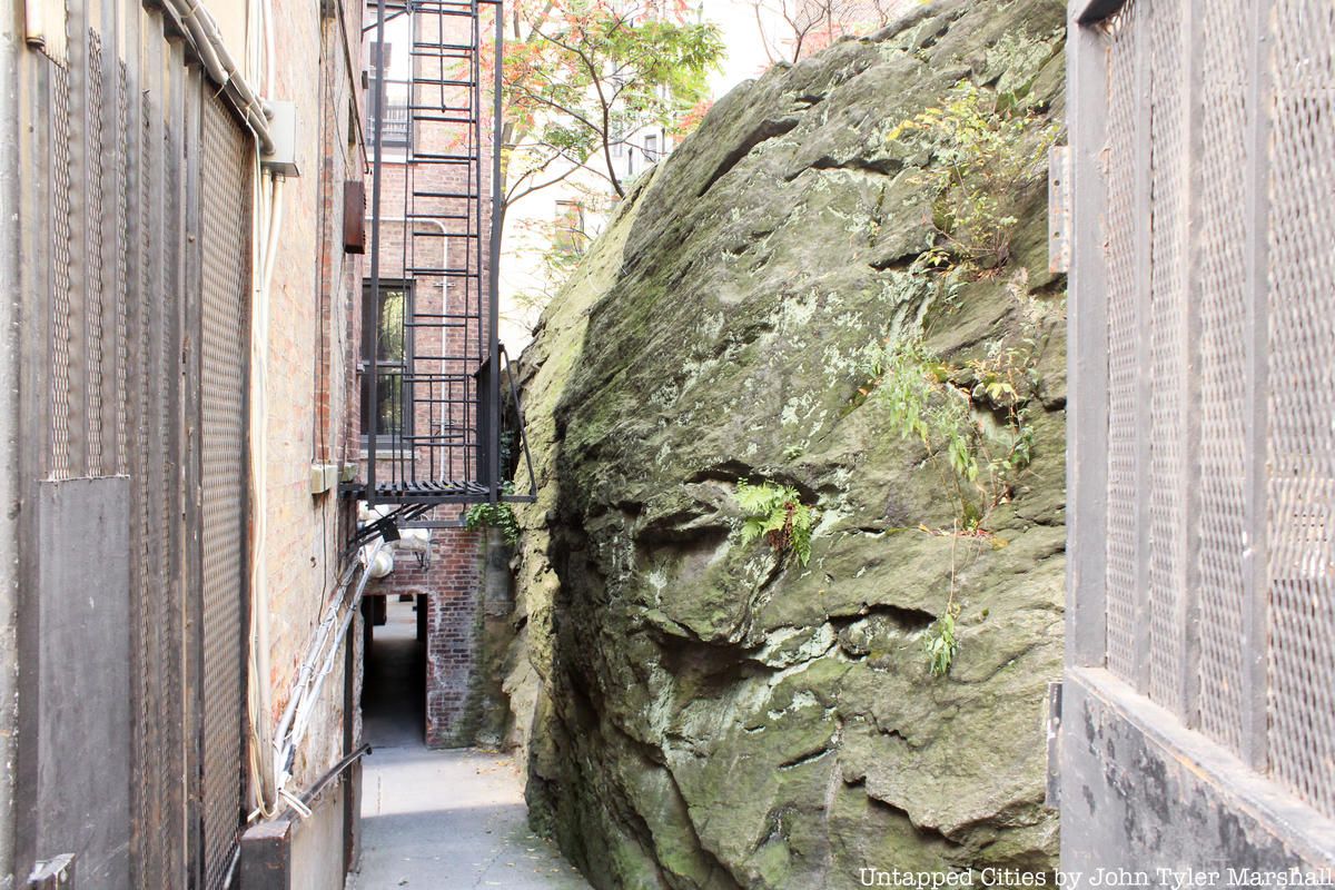 A Giant Rock Sandwiched Between Two Buildings in Morningside Heights ...