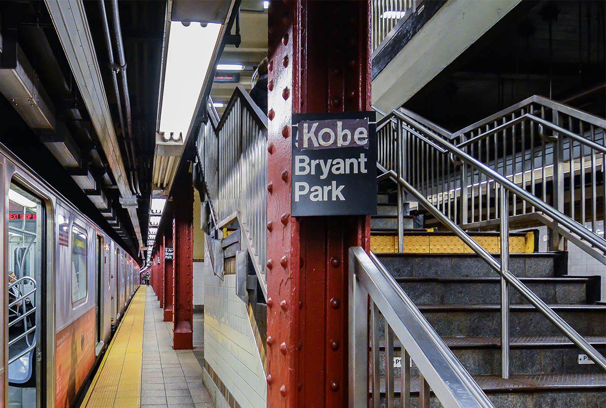 Tribute to Kobe Bryant Goes Up in Bryant Park Subway Station - Untapped ...