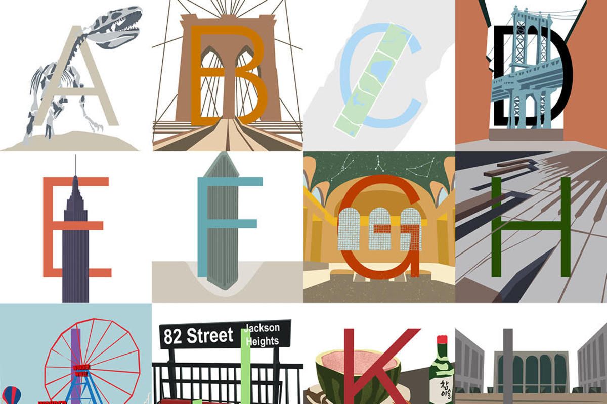 Illustrated Alphabet Features 26 Iconic NYC Sites - Untapped New York
